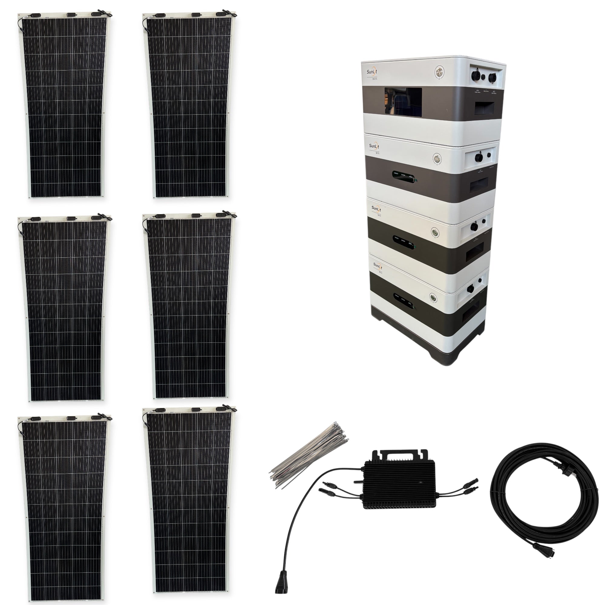 Kraftwerk Flexibel mit Speicher 310W - 1.860W (Anschl. vorne)